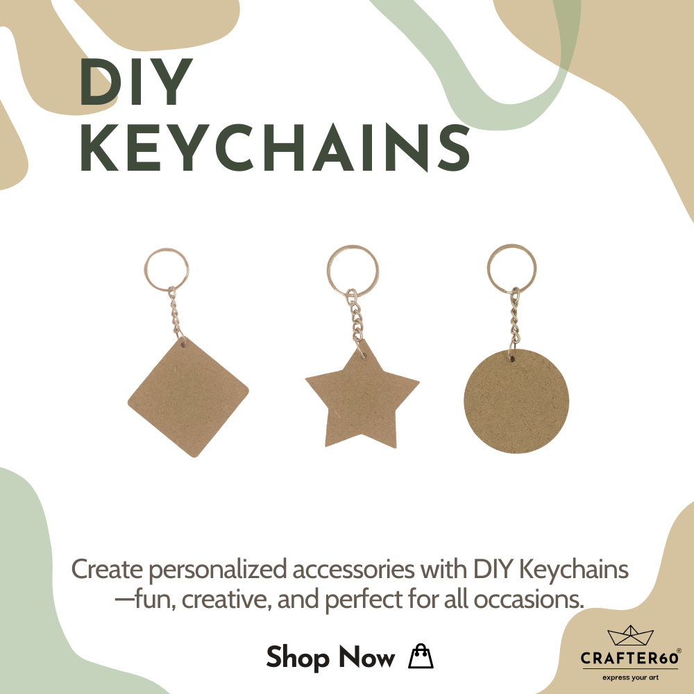 DIY Keychains for Painting, Resin & Gifting | CRAFTER60 Craft Bases ...