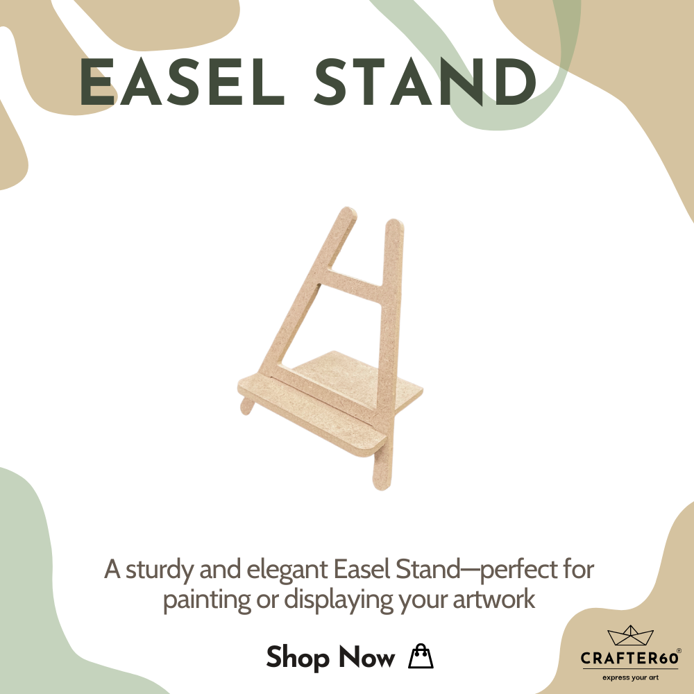 MDF Easel Stand for displaying your artwork | CRAFTER60 Art Support ...