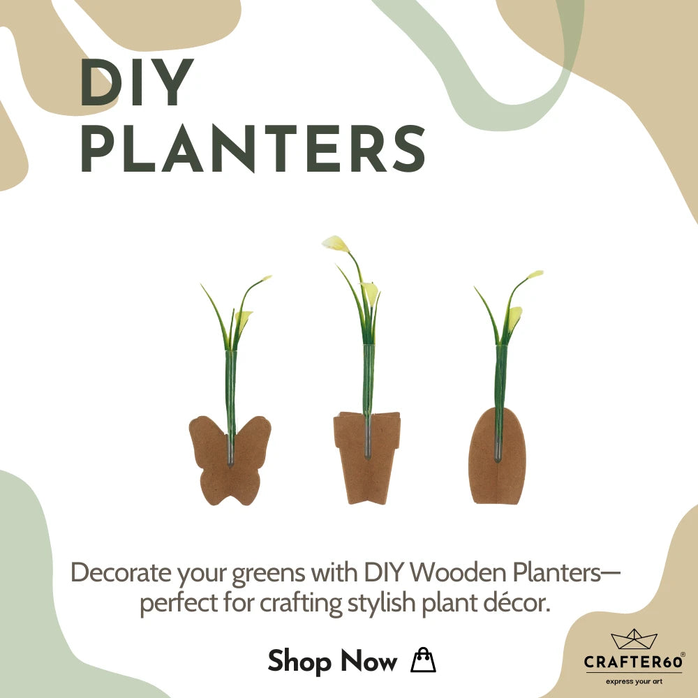 DIY MDF Planters for Home & Desk Décor | Shop at CRAFTER60 – CRAFTER60®