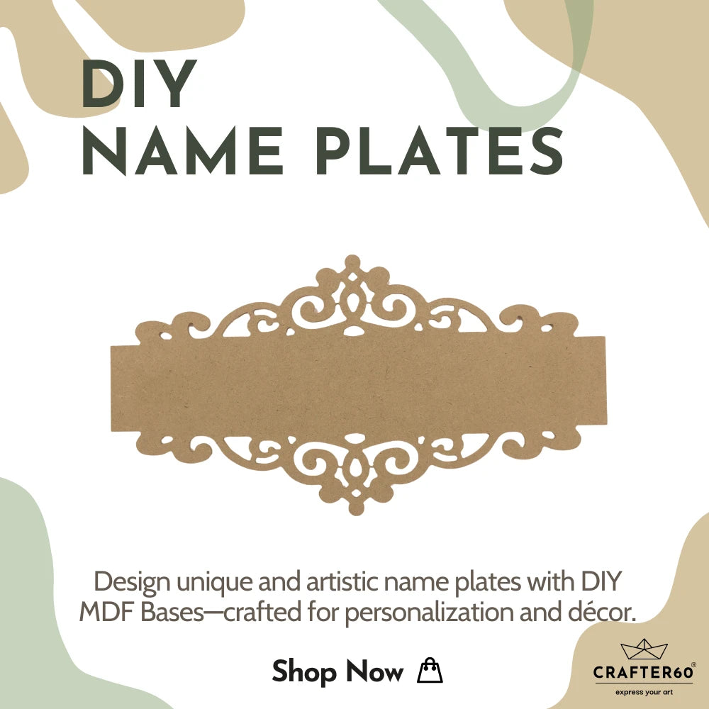 DIY MDF Name Plates for Home Decor & Crafting | Shop at CRAFTER60 ...