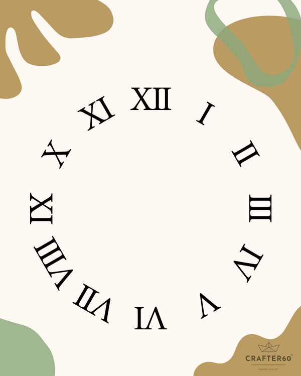 DIY Clock Roman Individual Numbers – MDF & Acrylic Cutouts | Crafter60 ...