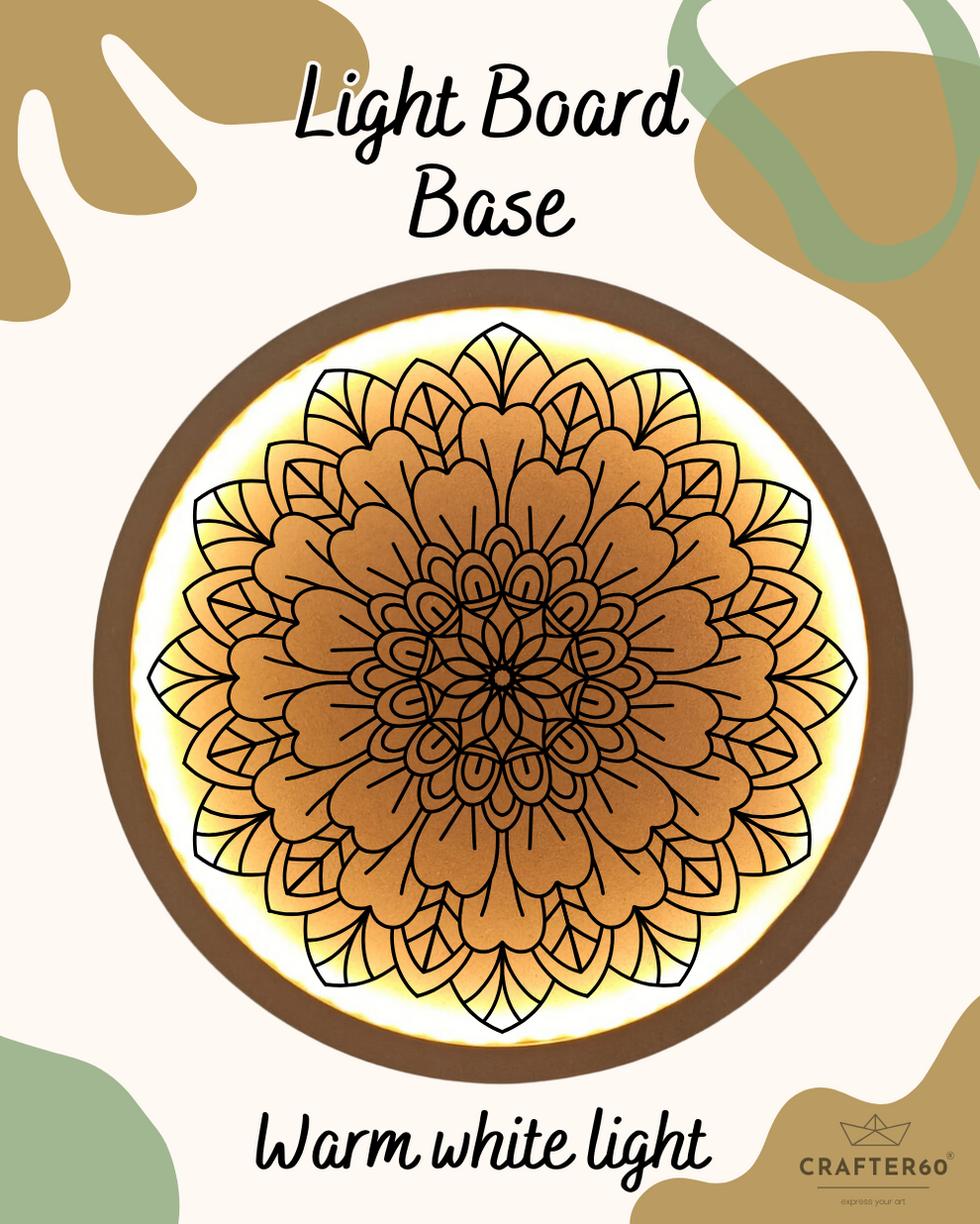 Premarked MDF Mandala Base for Dot Art & Painting | Shop at Crafter60 ...