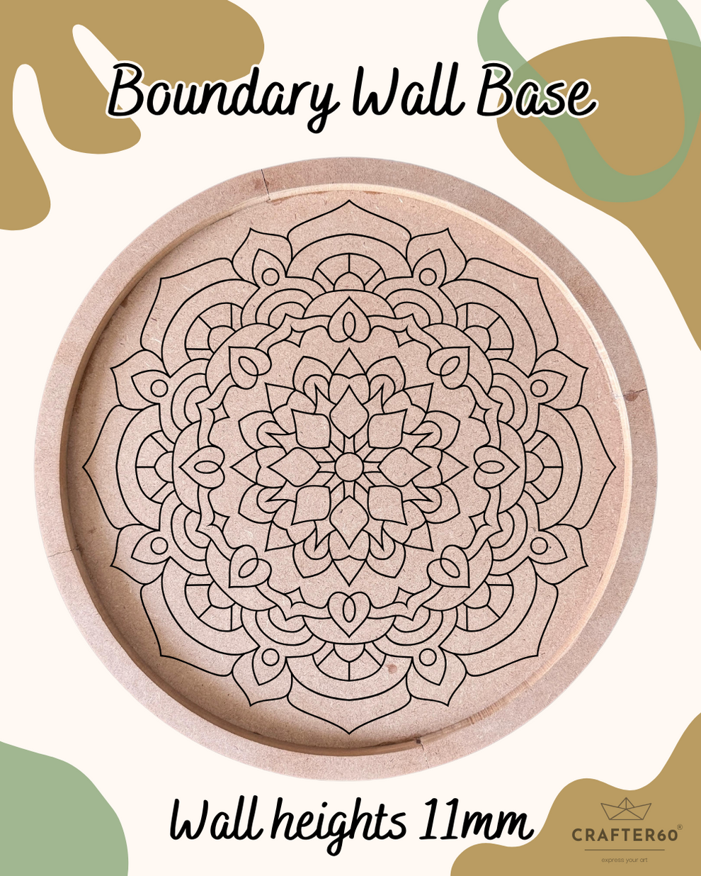 Premarked MDF Mandala Base for Dot Art & Painting | Shop at Crafter60 ...