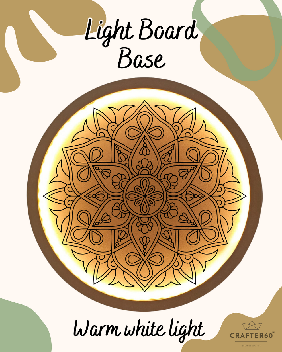 Premarked MDF Mandala Base for Dot Art & Painting | Shop at Crafter60 ...