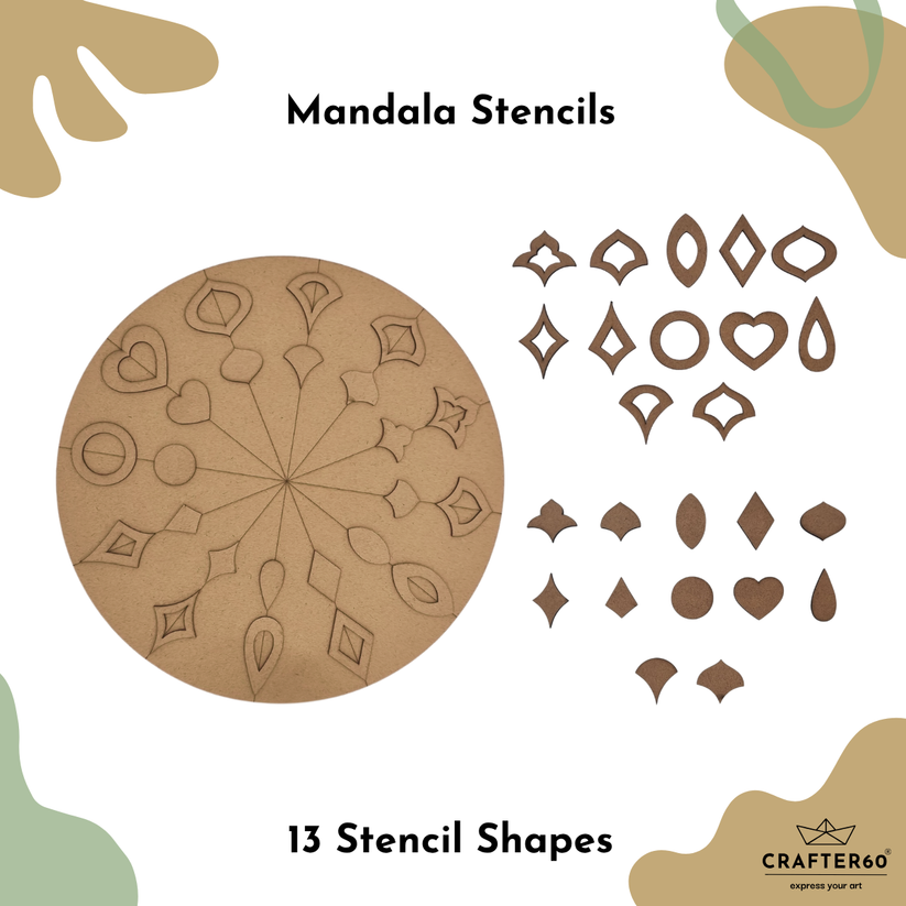 Mandala Stencil Set – 364 Pcs for Dot & Geometric Art | CRAFTER60 Craft ...