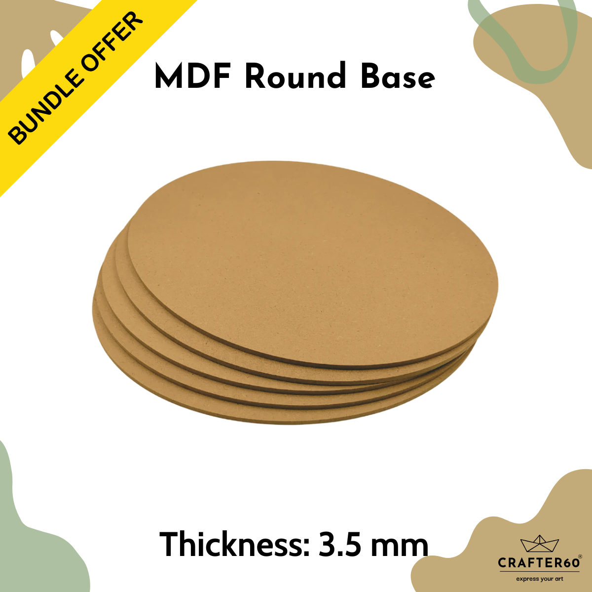 Bundle Offers on DIY MDF Round Base | Save More at Crafter60 – CRAFTER60®